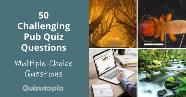 100 Mixed Random Questions For Trivia Night (Multiple Choice) - Quizutopia